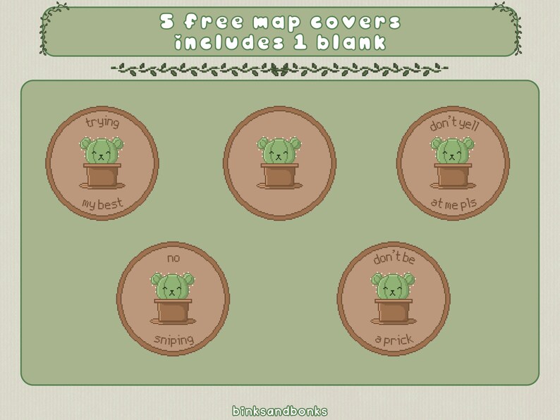 Pixel Green Vines Valorant HUD Overlay | Pixel Art Stream Decor for ...