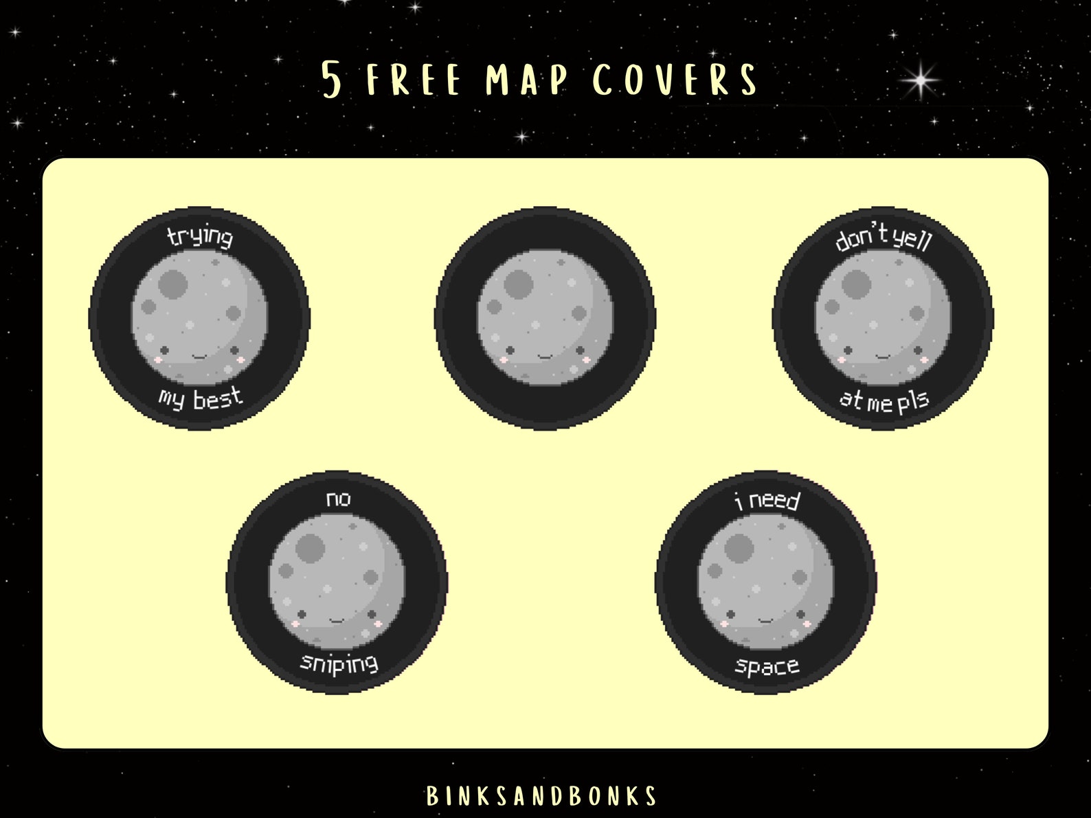 Twinkling Stars Animated Valorant HUD Overlay Pixel Art Stream Decor ...