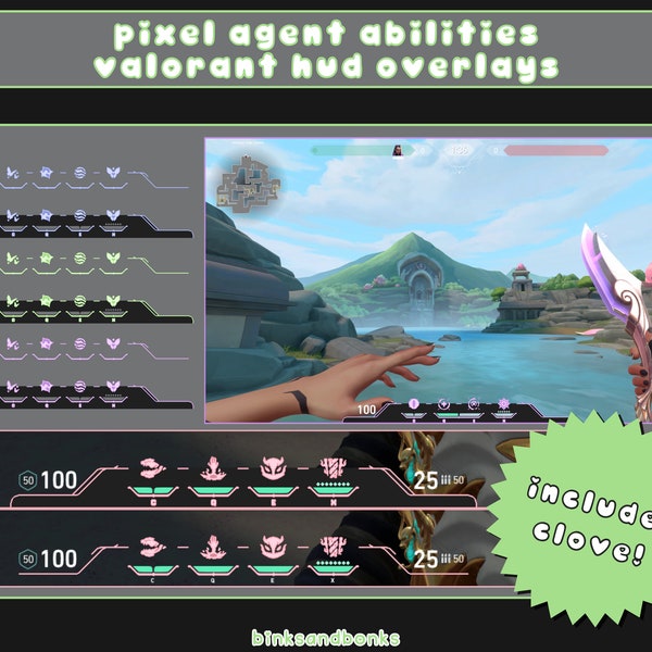 Twinkling Stars Animated Valorant HUD Overlay Pixel Art Stream Decor ...