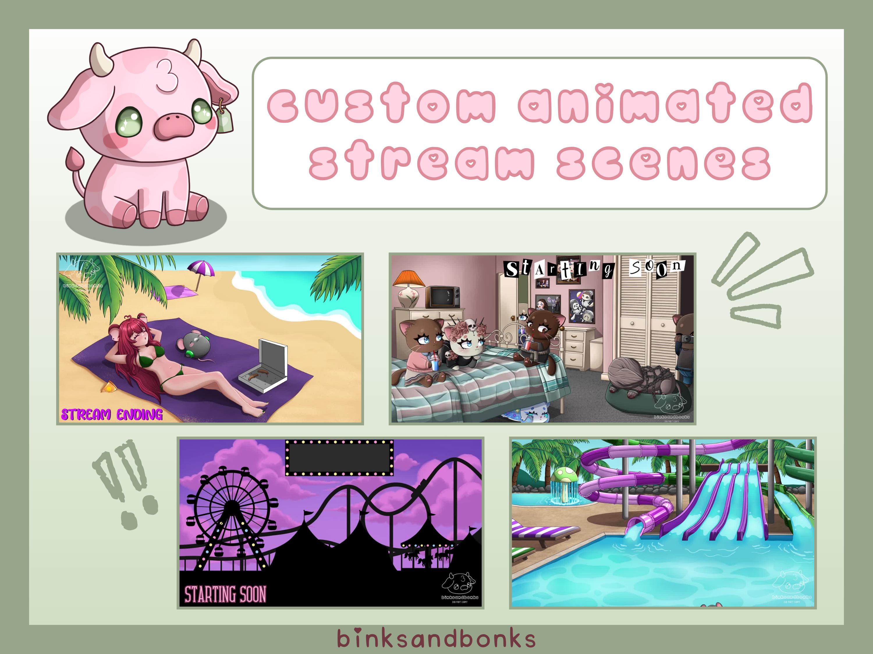 Custom Animated Stream Scenes | Graphics for Twitch, Youtube, Kick ...