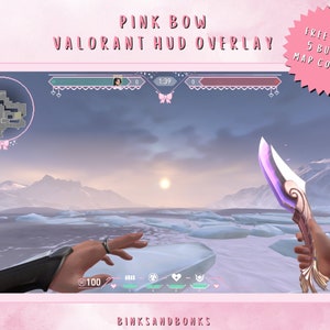 Pink Bow Valorant HUD Overlay Pixel Art Stream Decor for Twitch ...