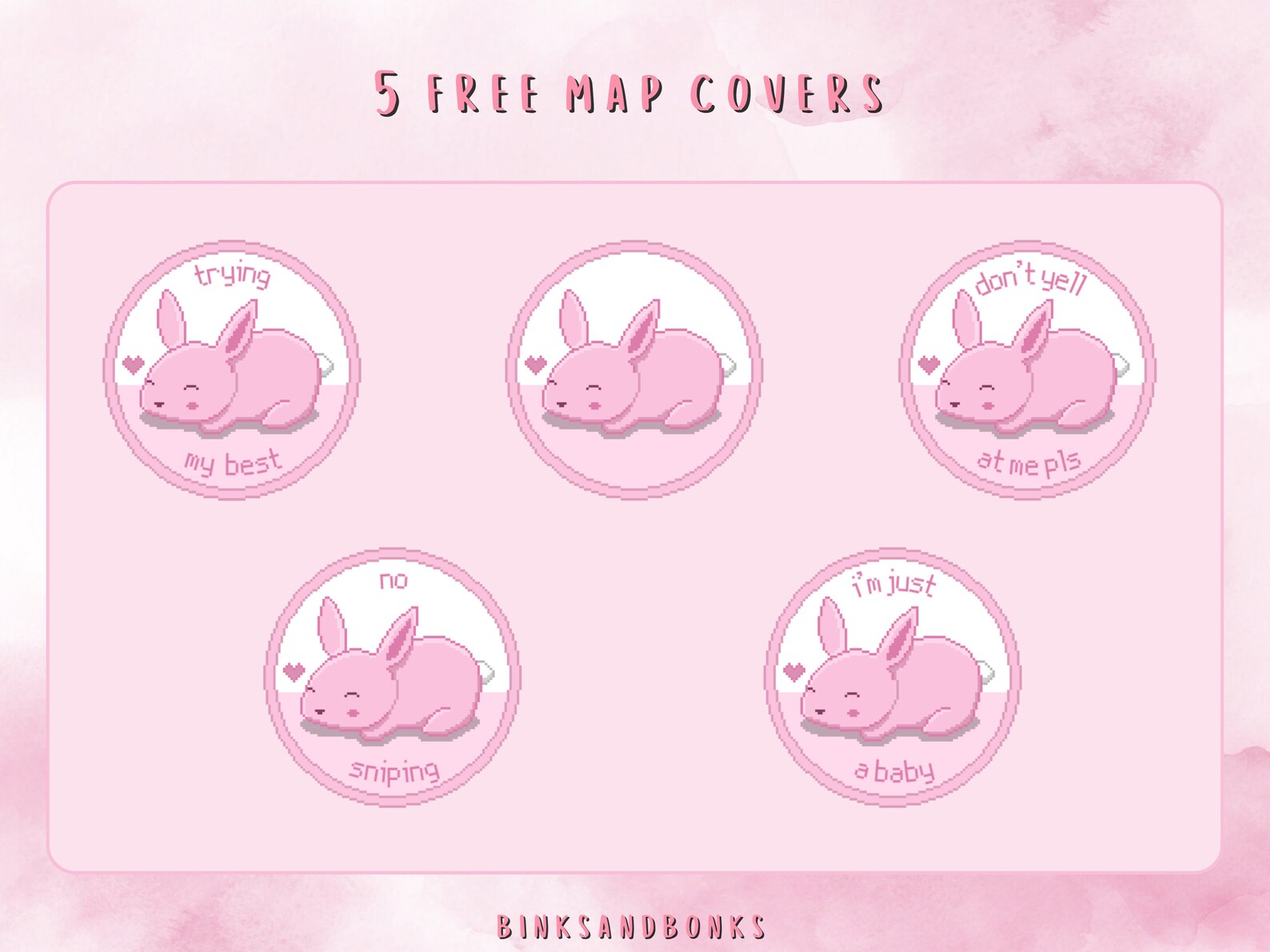 Pink Bow Valorant HUD Overlay Pixel Art Stream Decor for Twitch ...