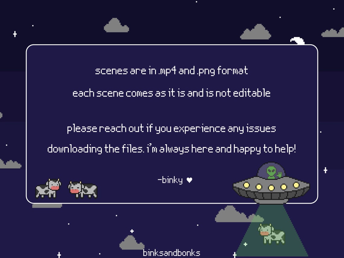 Alien Abduction Animated Stream Scenes | Pixel Art Graphics for Twitch ...