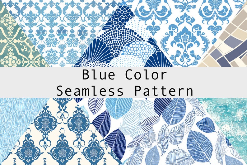 Vector Minimalist Pattern, Blue Color Paste, Patterned, Fine Art Print ...