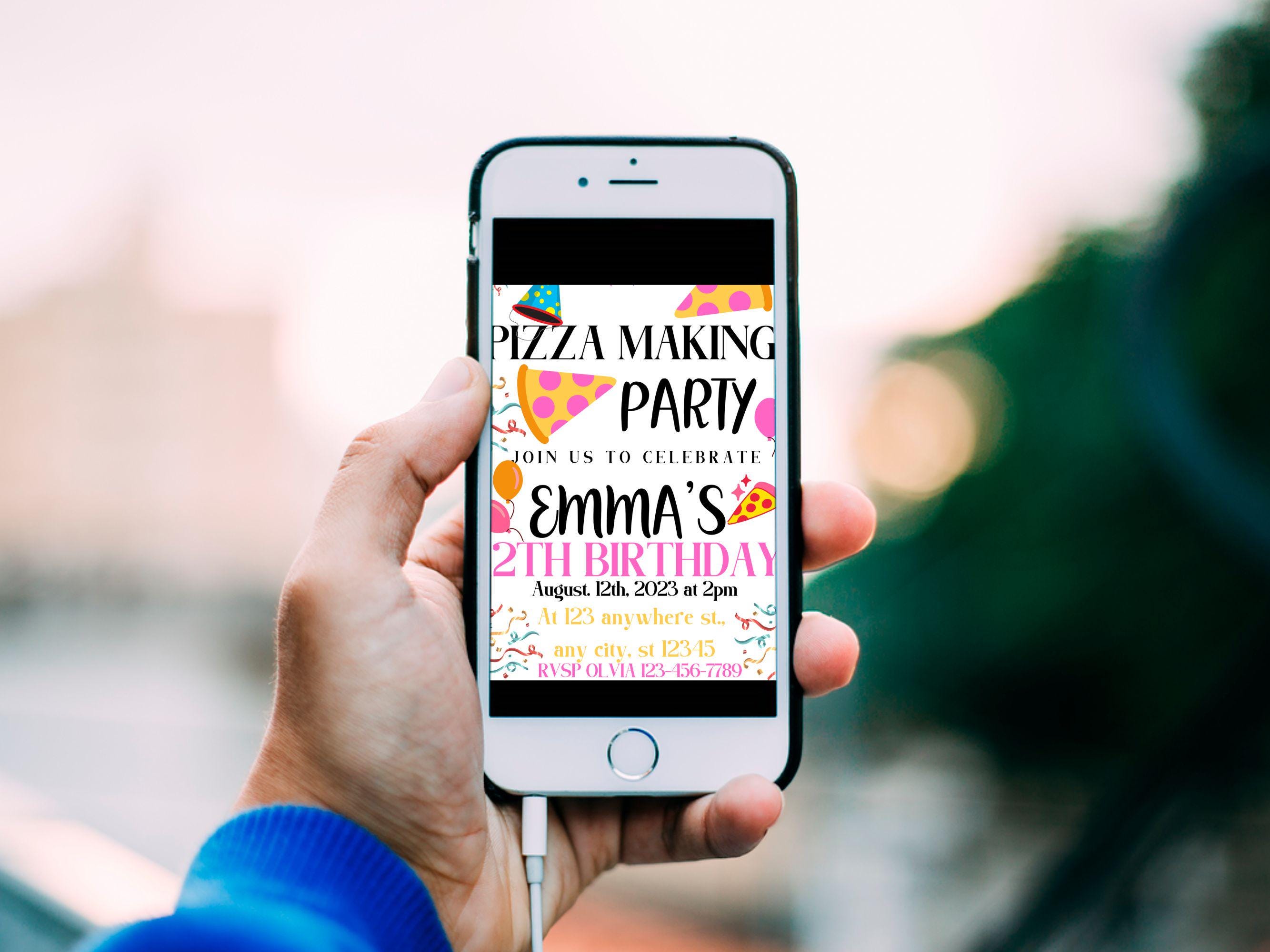 Editable Pizza Making Party Invitation Kids Invite Pizza Invite ...