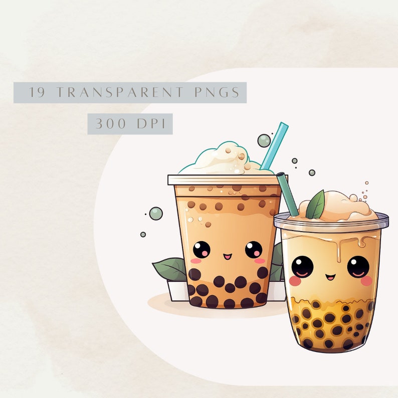 Boba Drinks Clipart, Transparent Png Clip Art, Animated, Cartoon, Cute ...