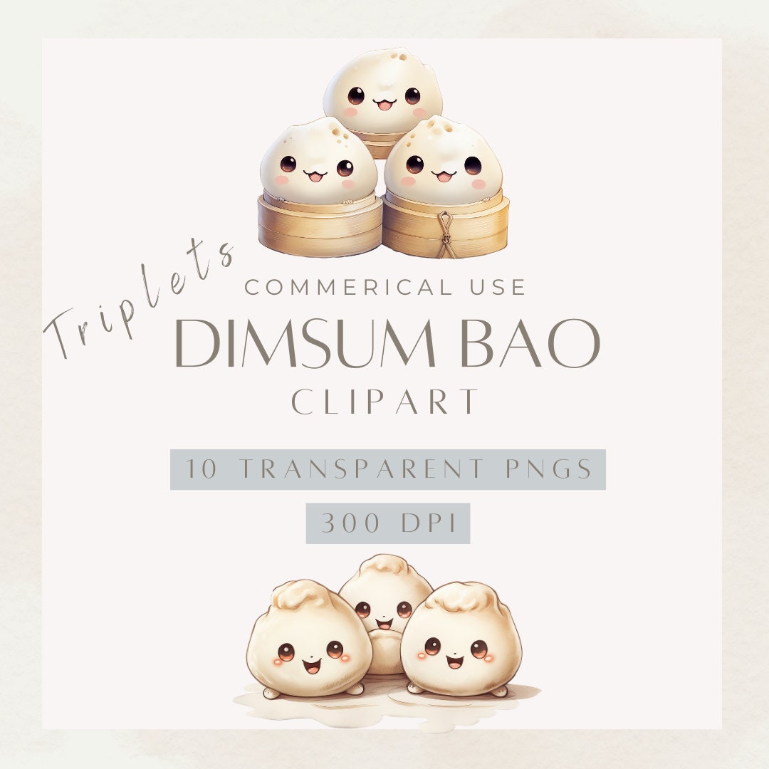 Triplets Dimsum Bao Dumpling Clipart, Transparent Png Clip Art ...