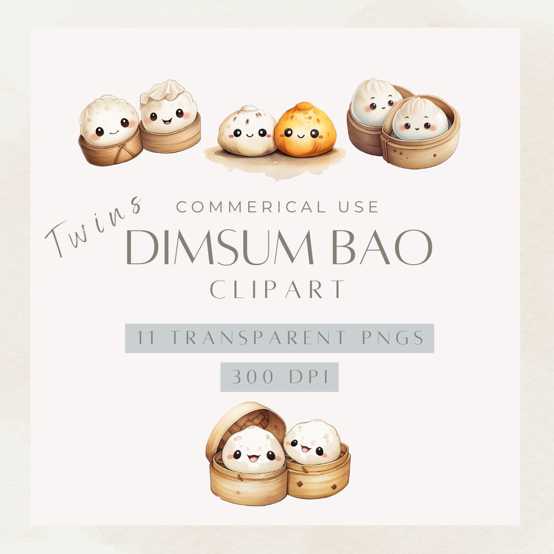 Twins Dimsum Bao Dumpling Clipart, Transparent Png Clip Art, Animated ...