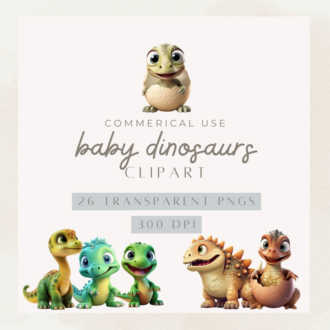 Baby Dinosaurs Clipart Pack, Transparent Png Clip Art, Animated ...