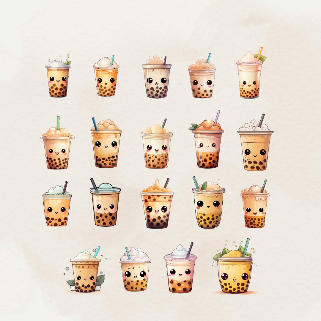Boba Drinks Clipart, Transparent Png Clip Art, Animated, Cartoon, Cute ...
