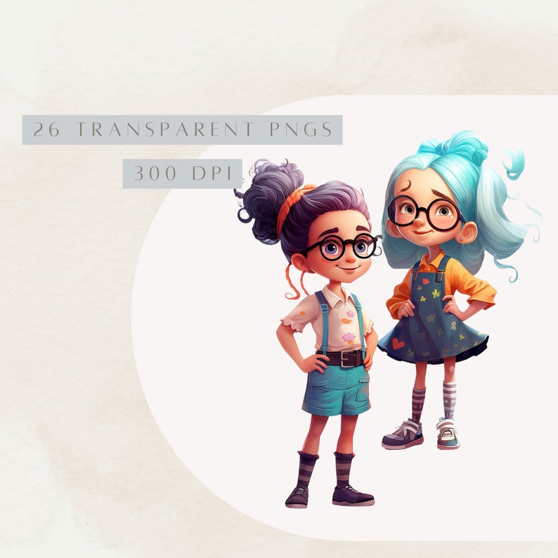 Quirky Girls Vol. 1 Clipart, Transparent Png Clip Art, Animated ...