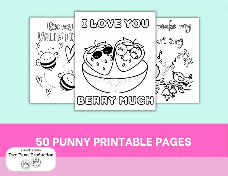 Color Fun Puns to Celebrate Valentine's Day - Etsy