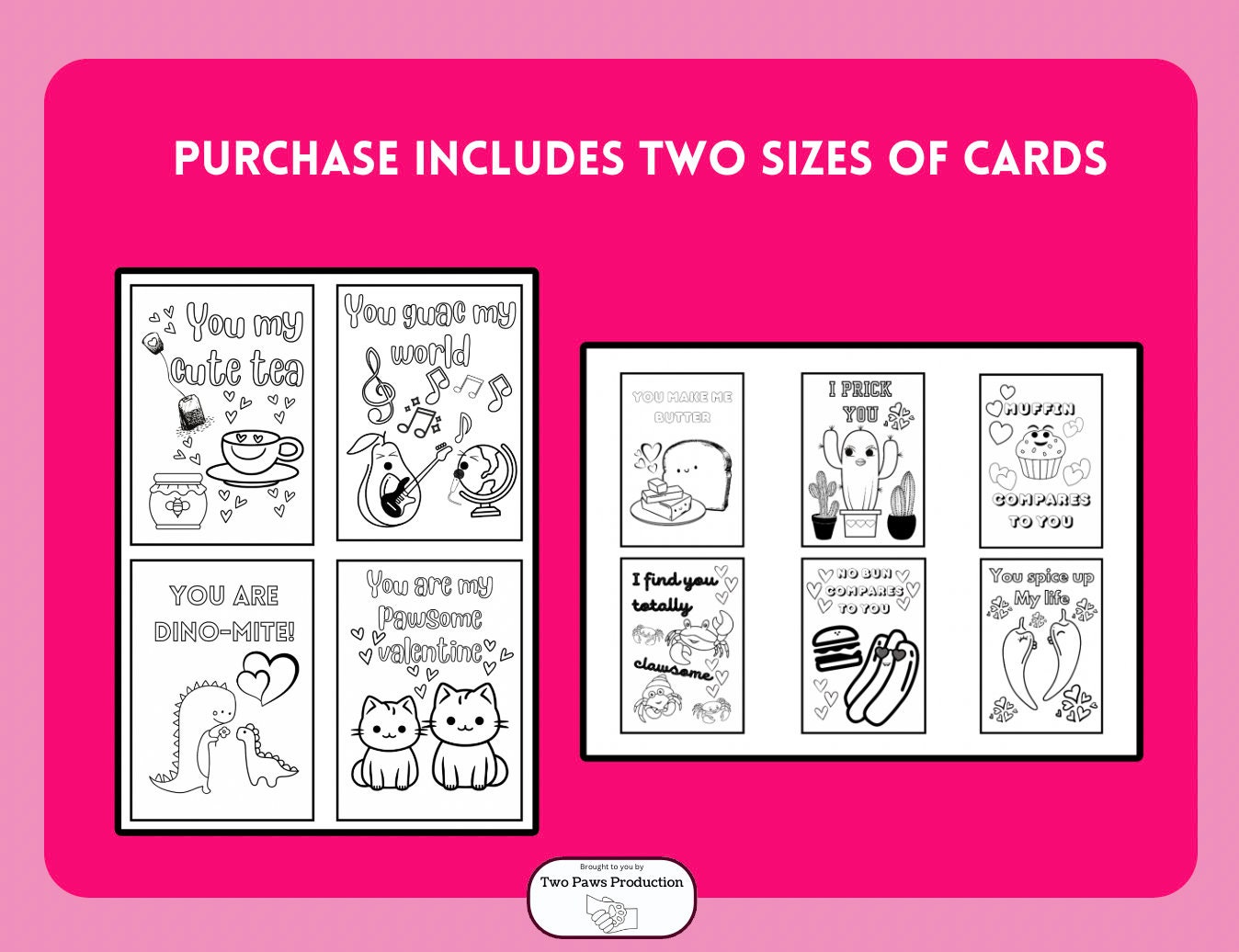 PRINTABLE Valentine's Day Coloring Cards - Etsy