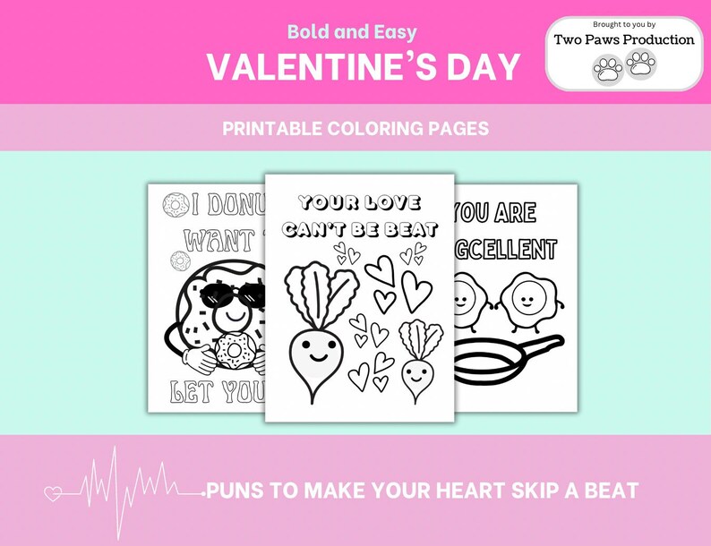 Color Fun Puns to Celebrate Valentine's Day - Etsy