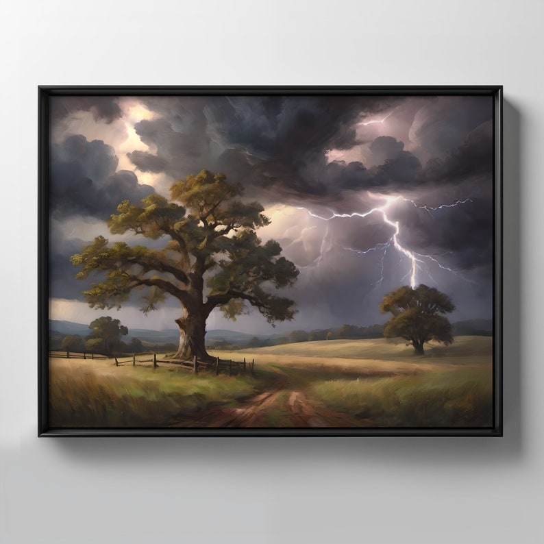 Stormy Landscape Printable Digital Download, Through the Storm ...
