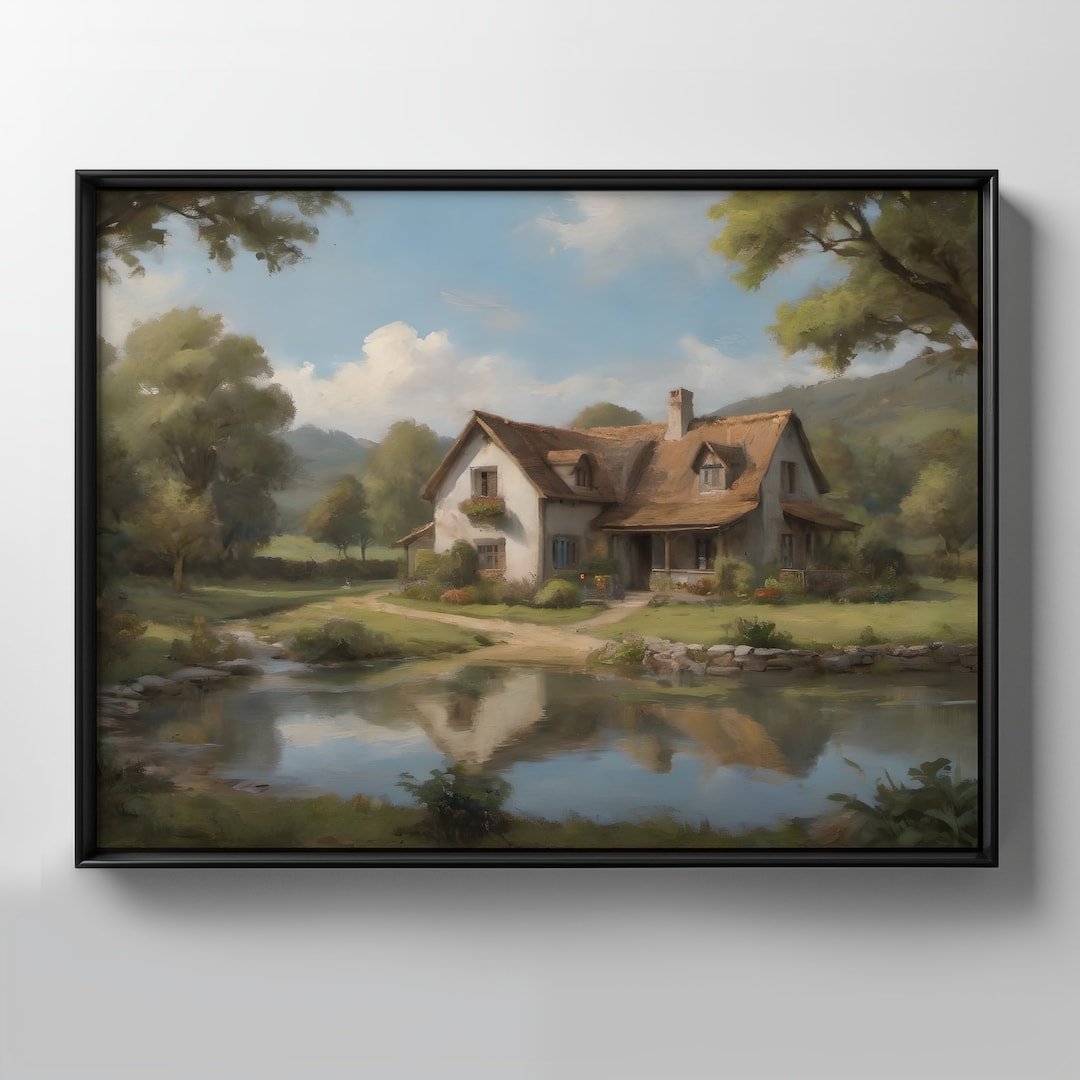 Rustic Christian Farmhouse Digital Download Landscape, Surrounded by ...