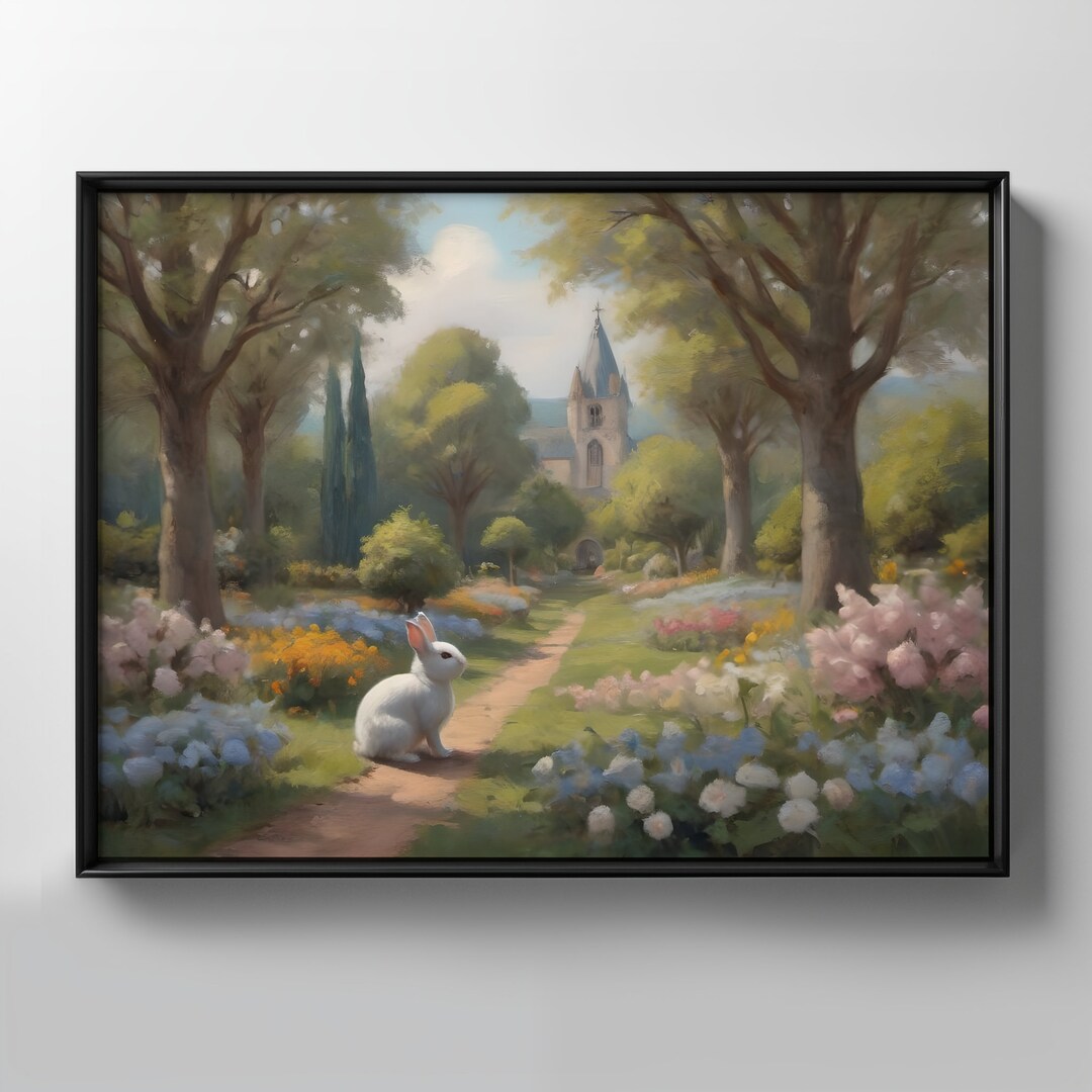 Pastel Spring Digital Download Printable, Bunny Bop TV Frame Landscape ...