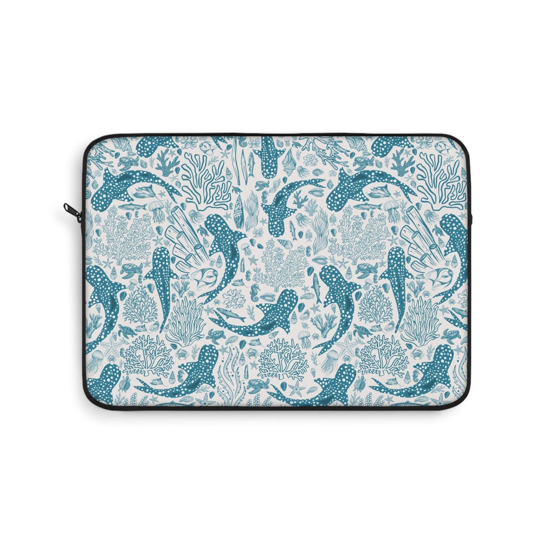 Whale Shark Laptop Sleeve: Coral Reef Ocean Design, Protective Tech ...