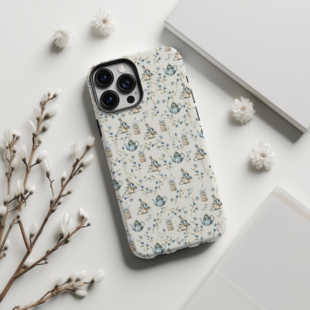 Cottagecore Teapot Phone Case: Vintage Floral Tough Case - Etsy