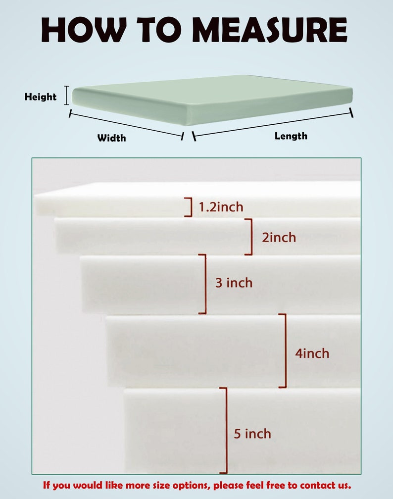 Bench Cushion Custom Size Cushion Window Seat Cushion for Indoor Warm ...