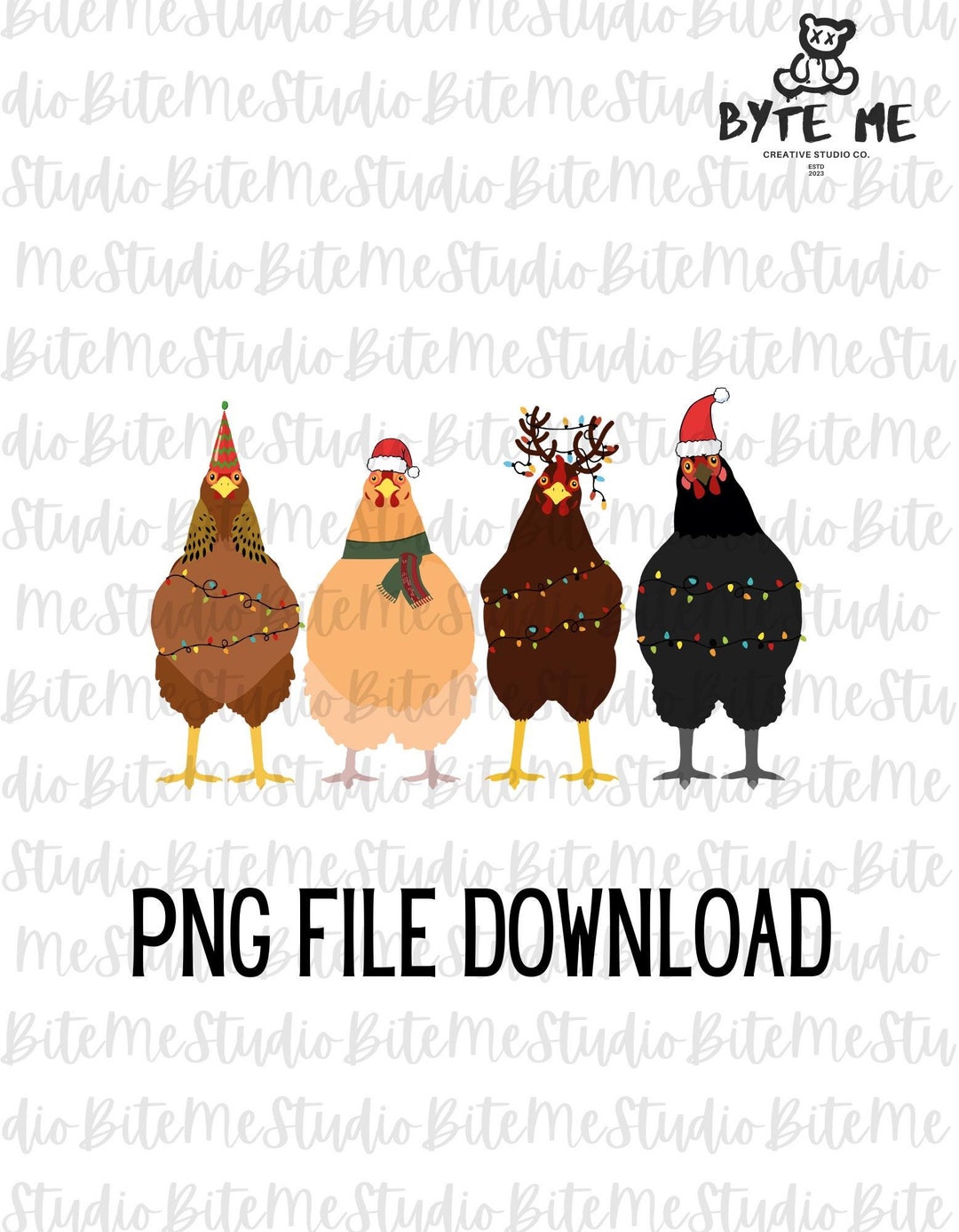 Christmas Chickens Png, Christmas Chicks PNG, Christmas Png, Chicken ...