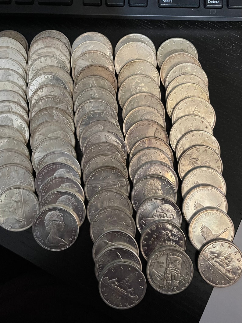 Authentic Canadian Silver Dollar Coins (one Year per Purchase) - Etsy