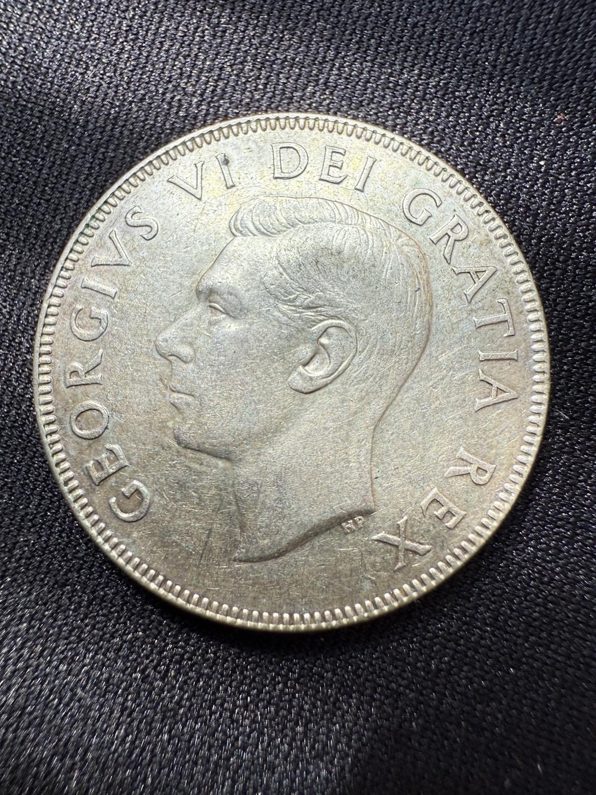 Authentic 1951 Canadian Silver 50 Cents Half Dollar Coin - Etsy