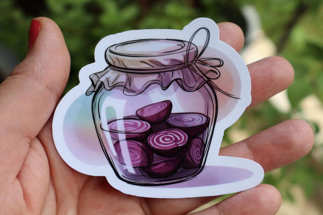 Beet Sticker Pickled Beets Jar Bujo Vinyl Sticker for Bujo, Bullet ...