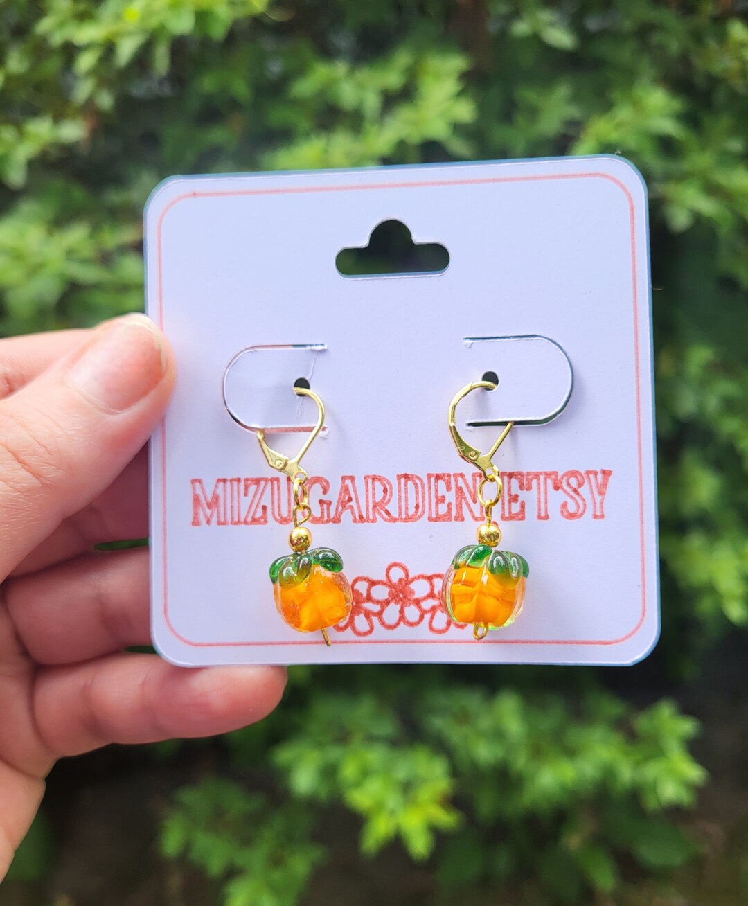 Fruit Inspired Hoop Earrings, Persimmons Earrings, Fruit Jewelry, Cute ...