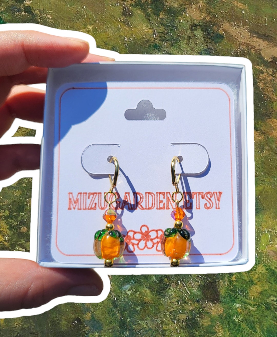 Fruit Inspired Hoop Earrings, Persimmons Earrings, Fruit Jewelry, Cute ...