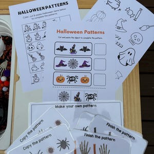 Skeleton Sensory Bin With Pattern Practice | Halloween STEM Learning ...