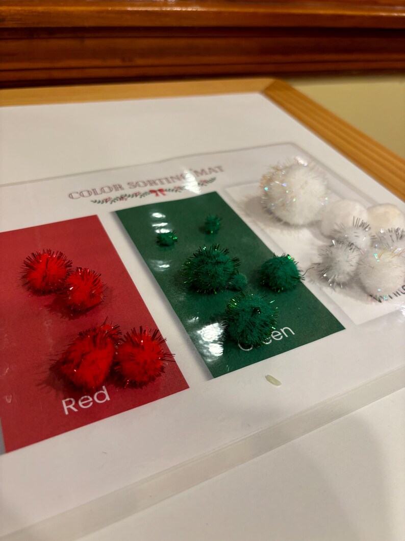 Christmas Sensory Kit Festive Fun for Little Learners, Coloring Sorting ...