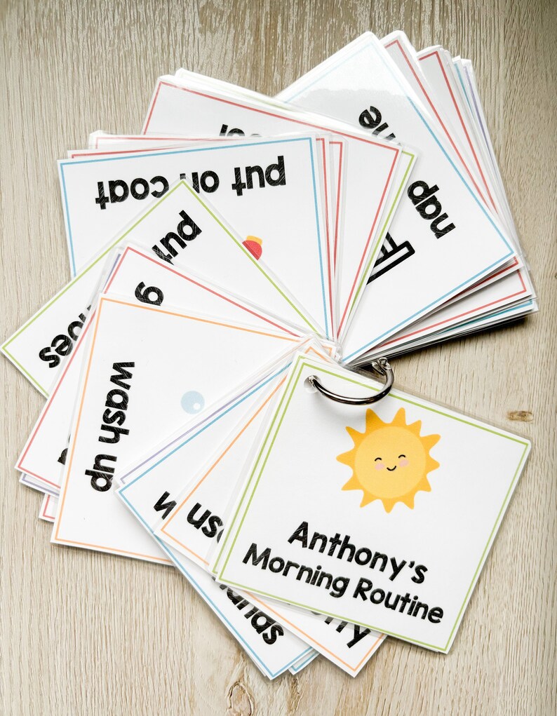 Morning Routine Ring Cards - Etsy