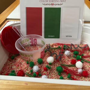 Christmas Sensory Kit Festive Fun for Little Learners, Coloring Sorting ...
