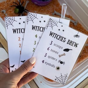 Spooky Halloween Sensory Bin, Witches Brew Task Cards, Sensory Play Kit ...