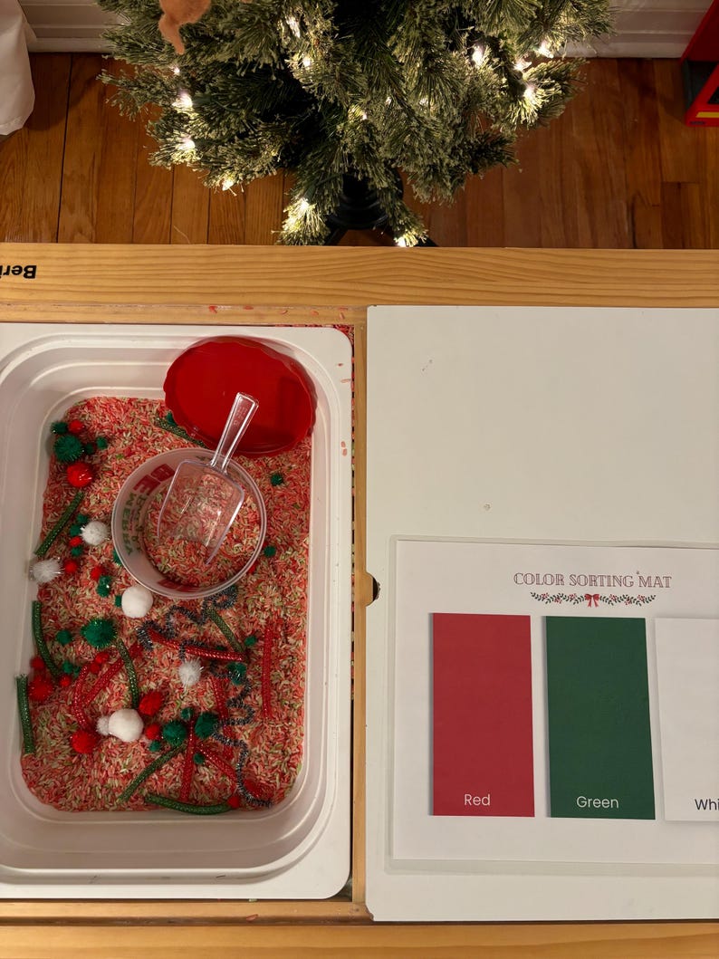 Christmas Sensory Kit Festive Fun for Little Learners, Coloring Sorting ...