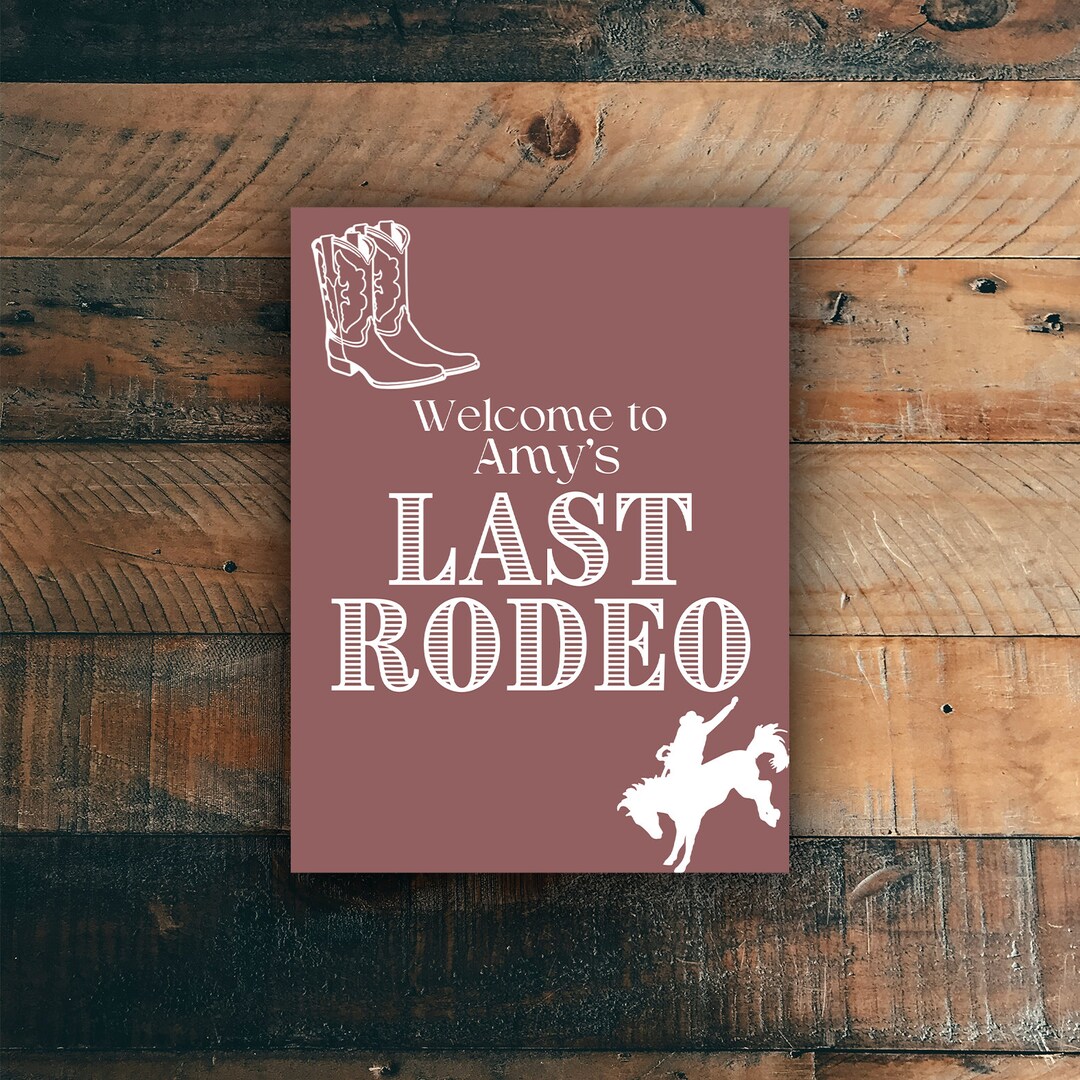 Digital Customizable Cowboy Themed Bachelorette Party Sign - Etsy