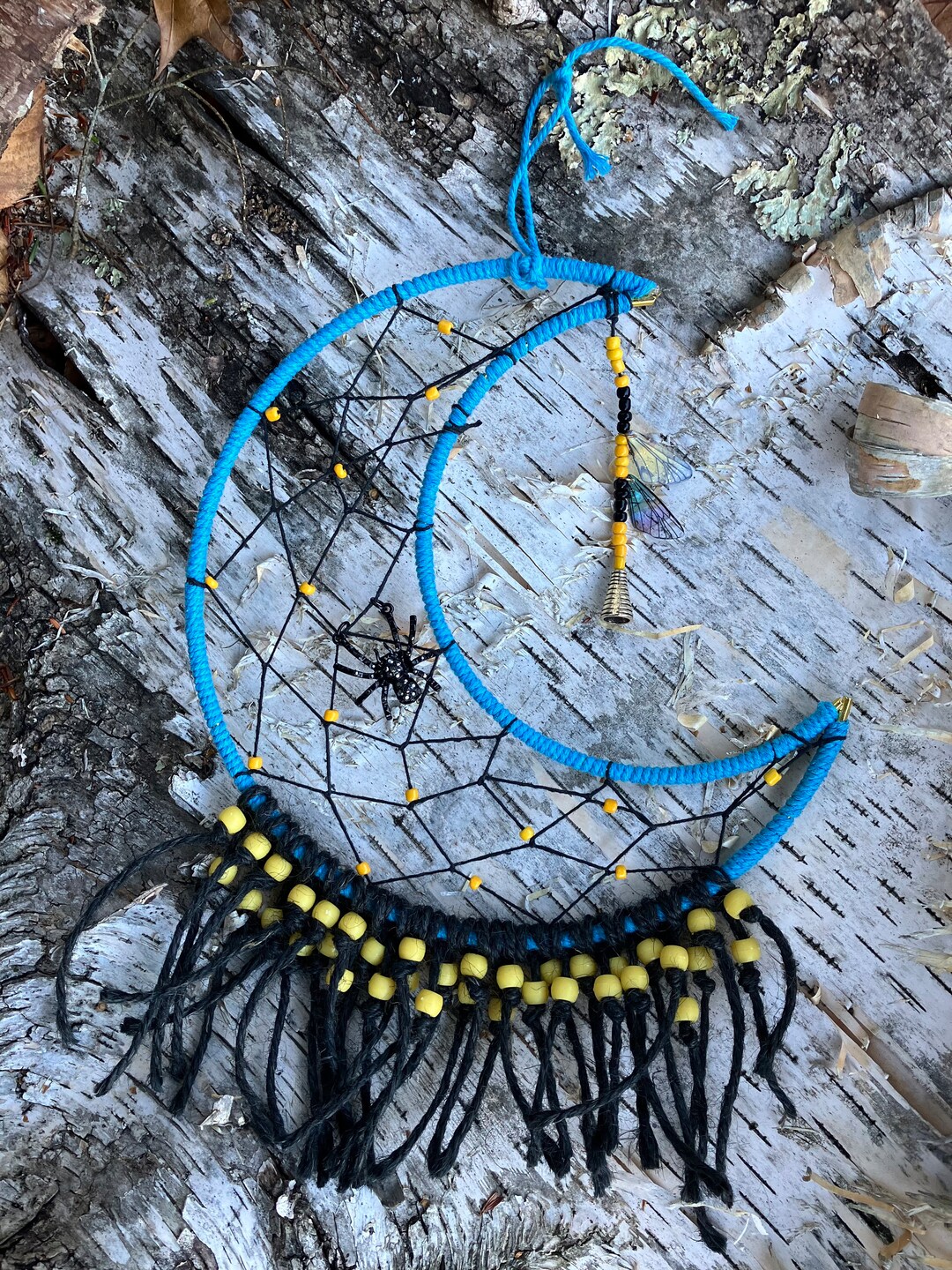 Spiderweb Moon Dreamcatcher - Etsy