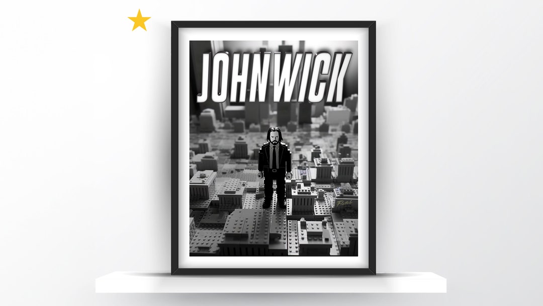 WALL ART Lego John Wick Poster and Prints keanu Reeves Printed on ...