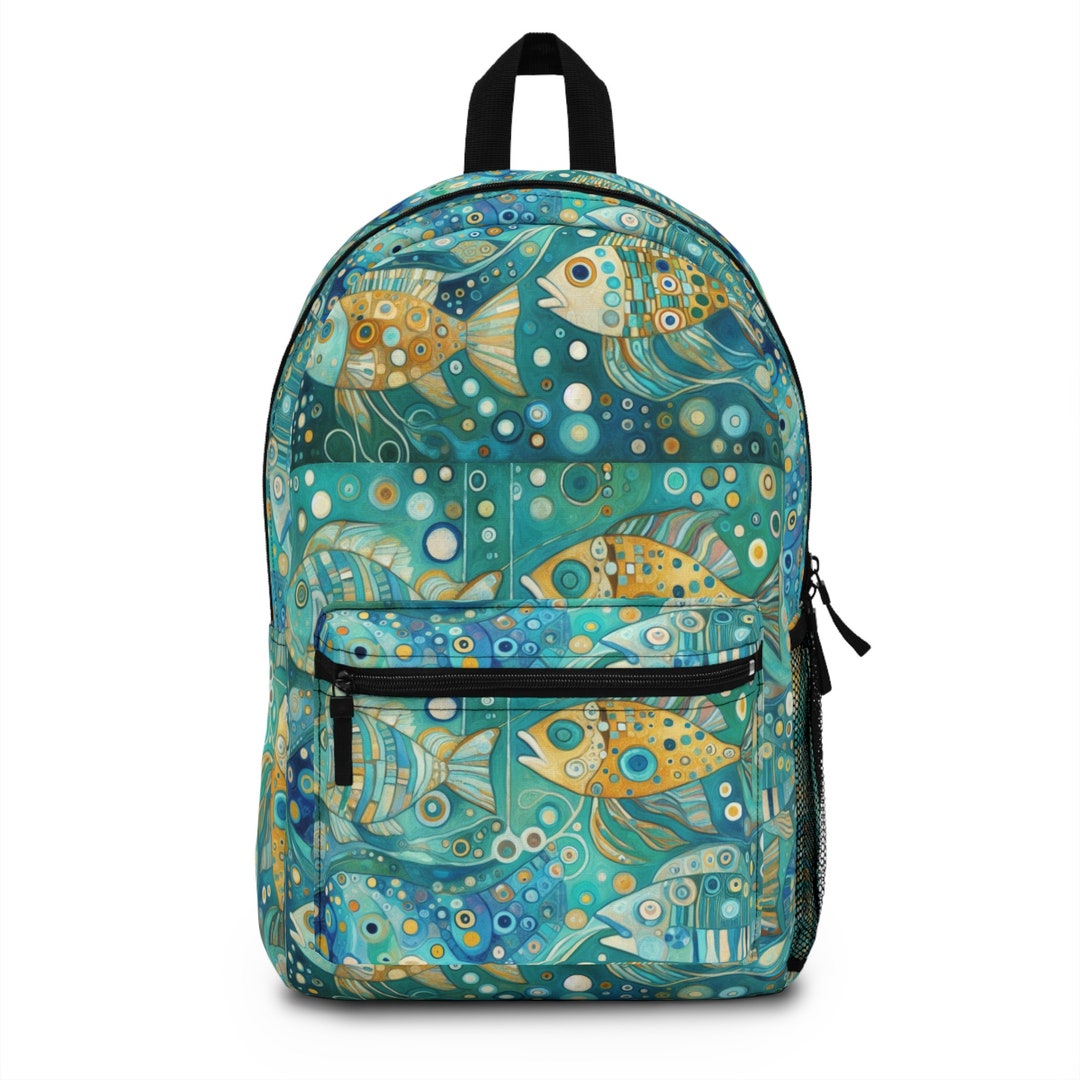 Boho Backpack, Hippie Backpack, Pool Backpack, Fish Backpack, Turquoise ...