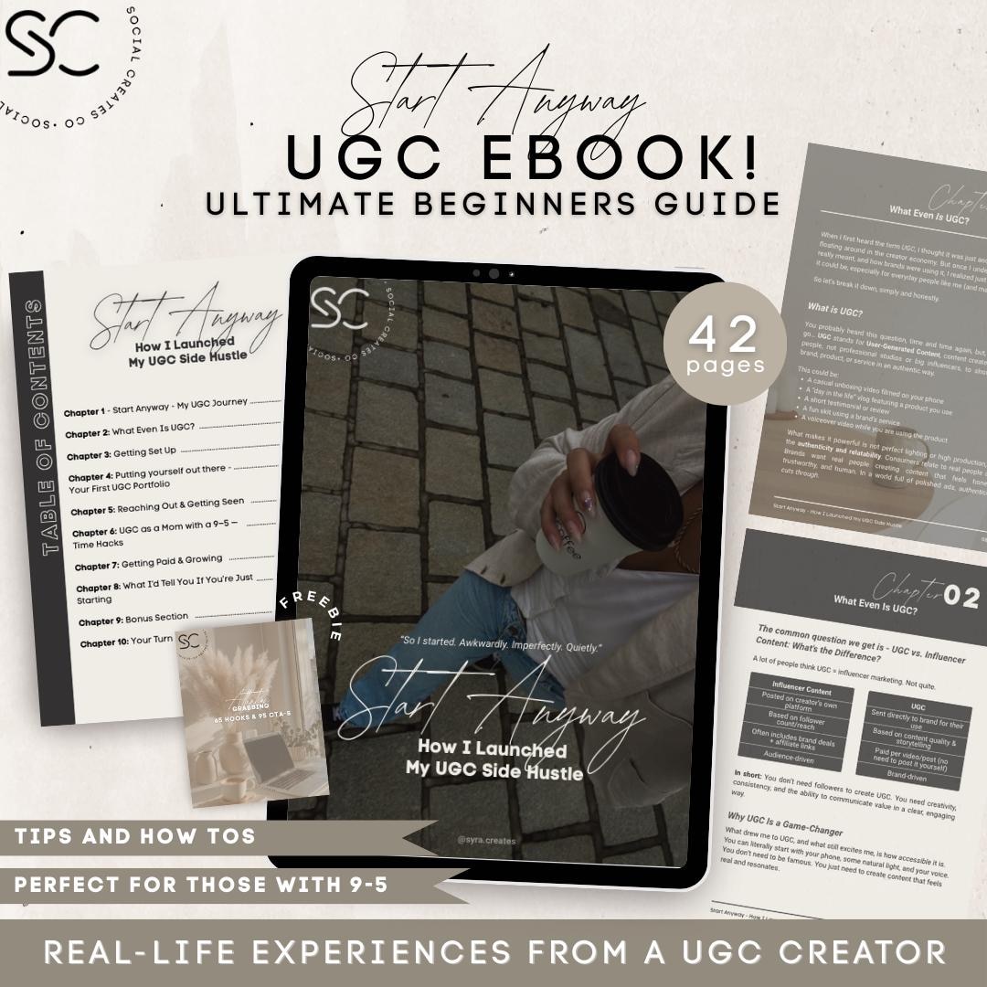 The Ultimate Beginners Guide for UGC Creators Ebook, Build Your UGC ...