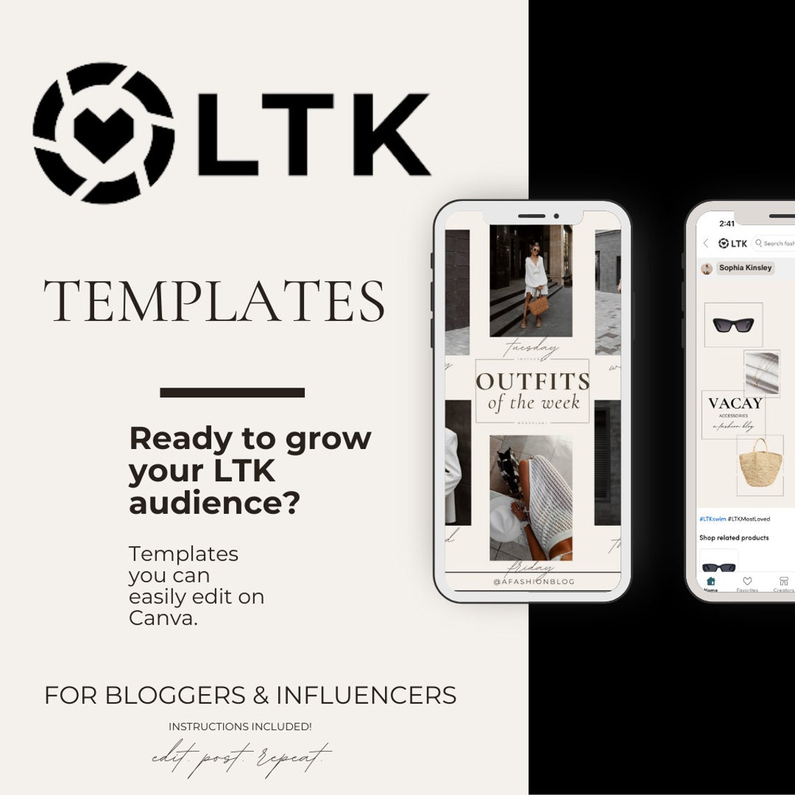 LTK Template 30 Editable LTK Canva Template LTK Top Seller Canva Template Ltk Collage Ltk ...