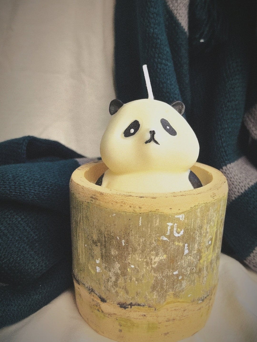 Bamboo Panda Candle Gift for Her Home Decor Stress Relief Birthday Gift ...