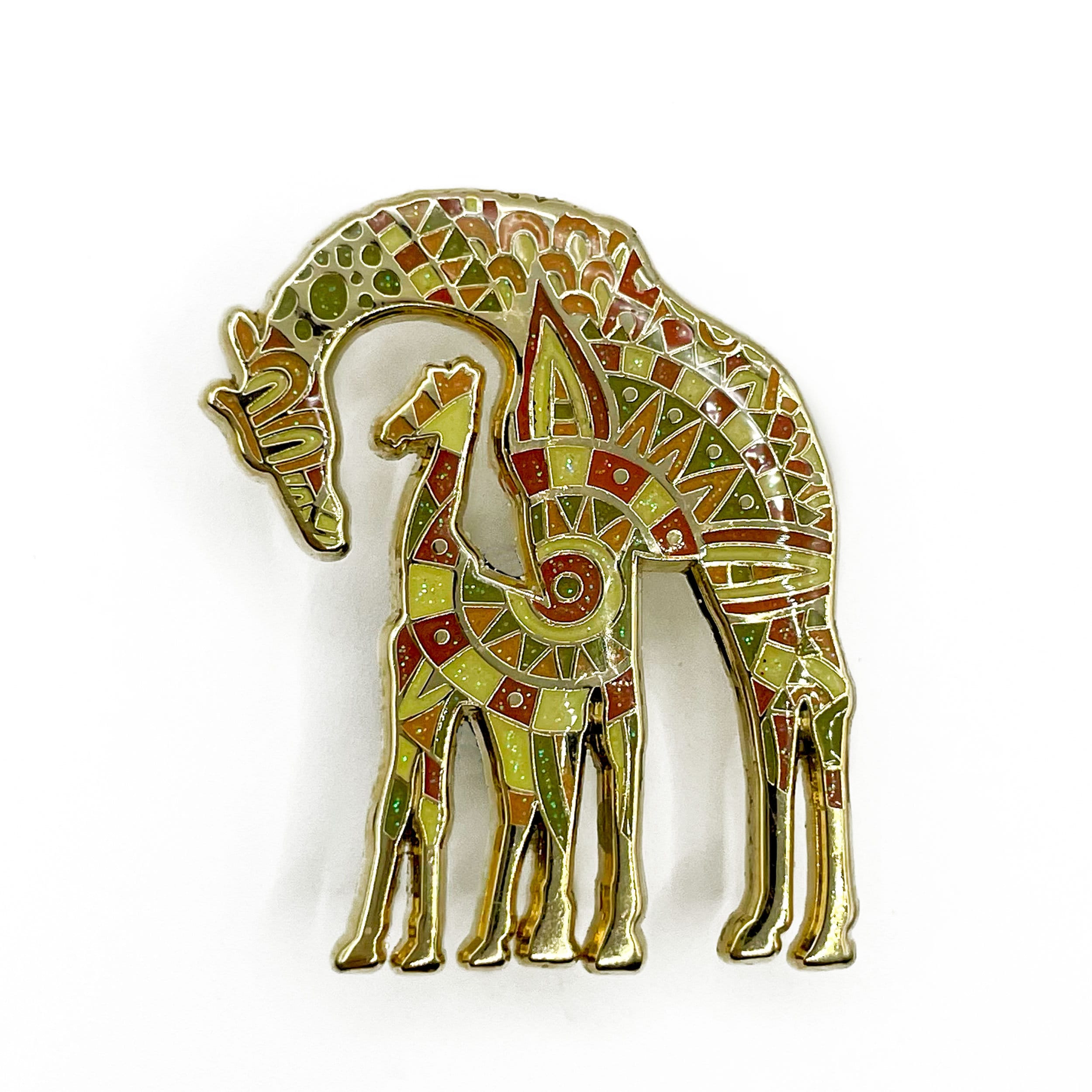 Mosaic Giraffe Hard Enamel Pin, Wildlife Lapel Pin - Etsy