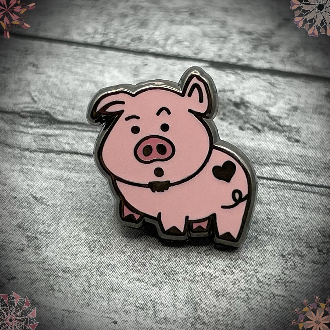 Miniature Pin, Hard Enamel Pig Pin, Pig Lover Gift, Pig Collectible Pin ...