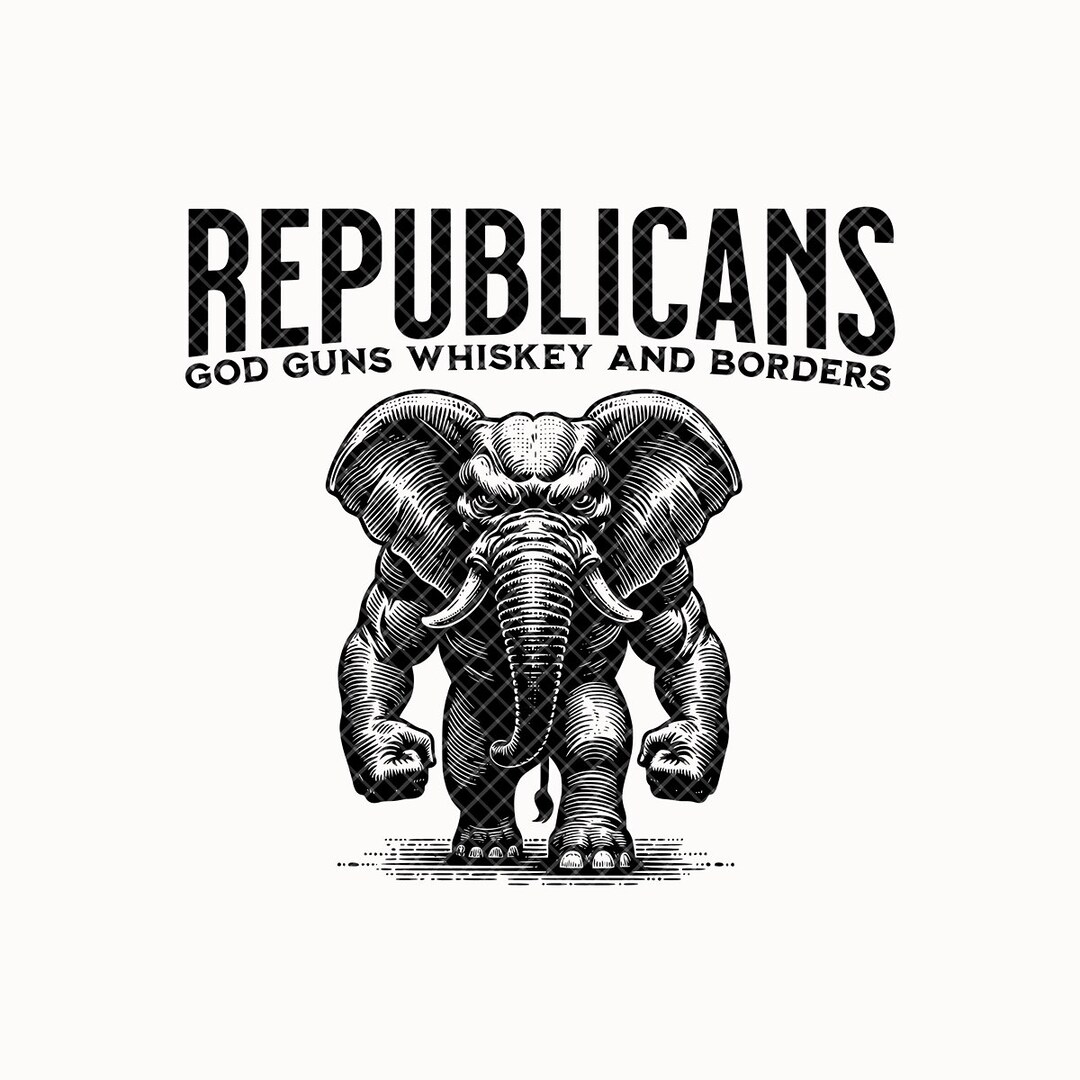Republicans Elephant SVG: Patriotic Political Design (digital Download ...