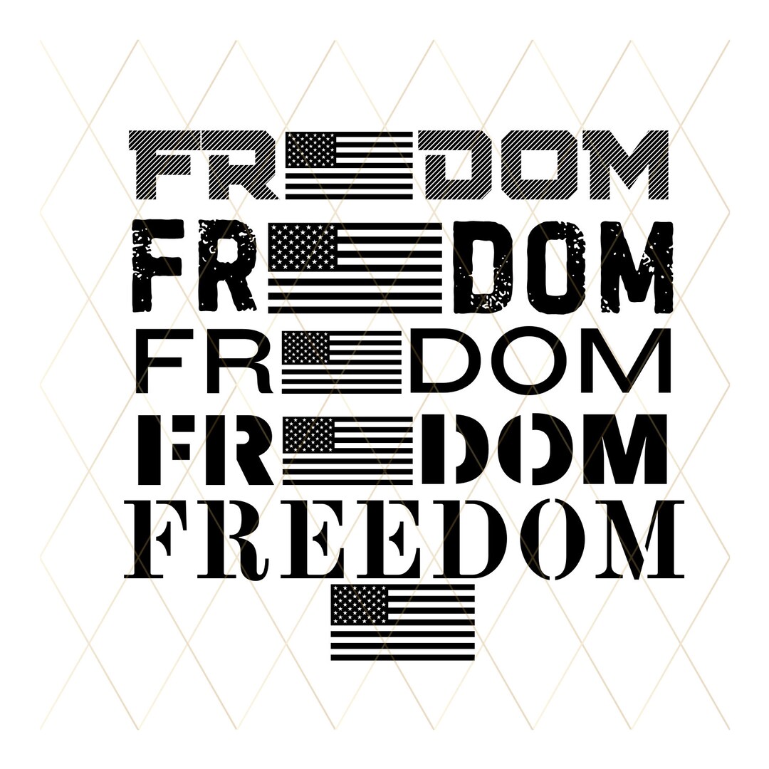 Freedom Flag SVG: USA Veteran Cricut Silhouette Files (zip File) - Etsy