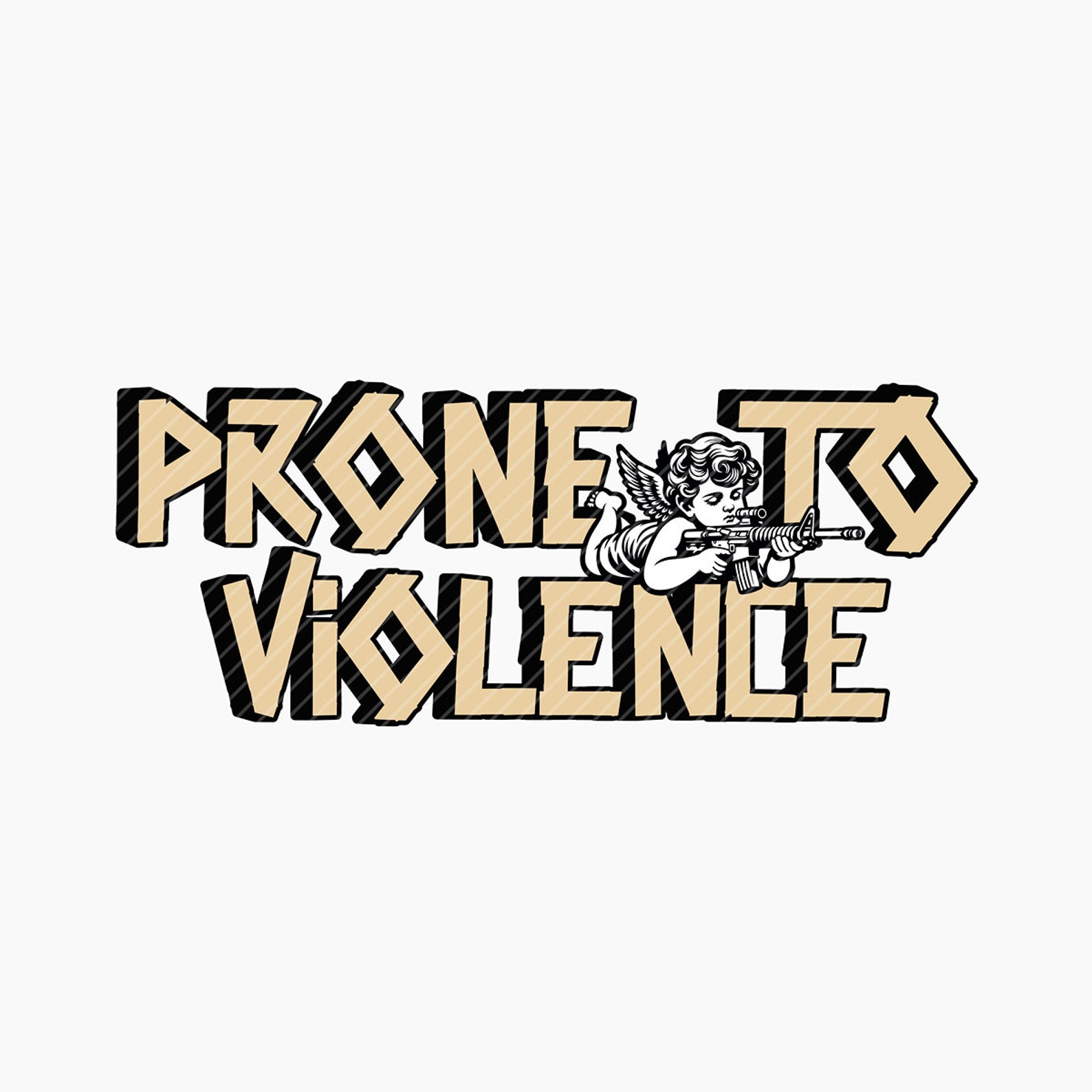 Prone to Violence Angel, Military Patriotic SVG, DTG DTF (digital File ...