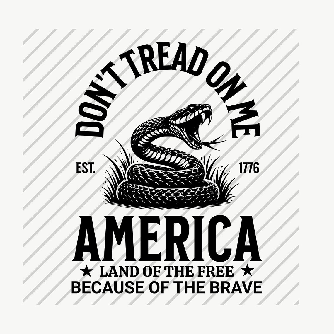 Don't Tread on Me 1 Svg Png,land of the Free Svg, 1776 Svg, Gadsden ...