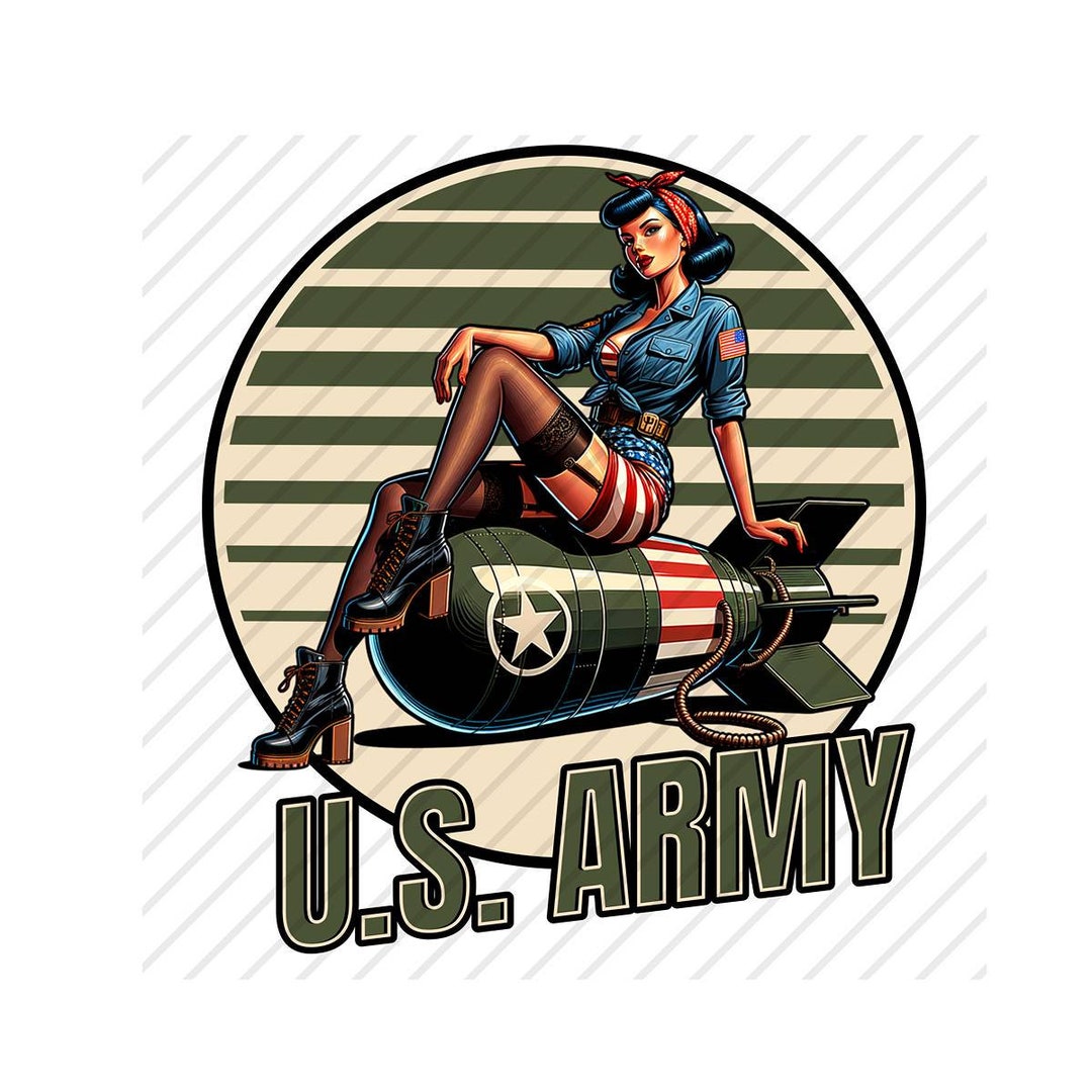 Army Pin up Girl SVG: Military Patriot Design (PNG, SVG) - Etsy